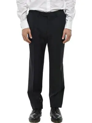 Corneliani Pressed-crease Straight-leg Trousers - Black