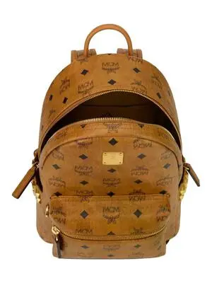 Mcm Stark Side Studs Backpack - Brown