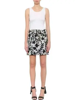LANVIN Abstract Print Mini Skirt - Neutrals