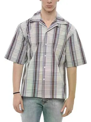Marni Checked Short-sleeve Shirt - Neutrals