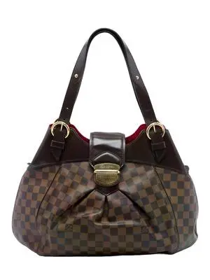 LOUIS VUITTON Damier Ebene Sistina Gm Shoulder Bag - Brown