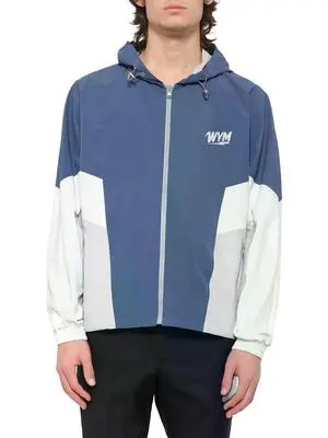 WOOYOUNGMI Logo-print Panelled Jacket - Blue