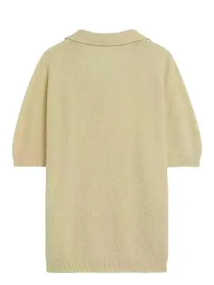 A PAPER KID Knitted Polo Shirt - Neutrals