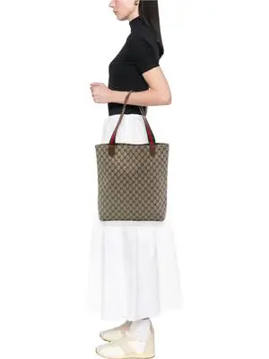 Gucci Gg Supreme Web Tote Bag - Neutrals