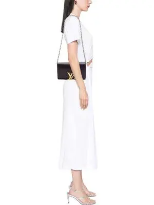 LOUIS VUITTON Leather Louise Chain Gm Shoulder Bag - Purple