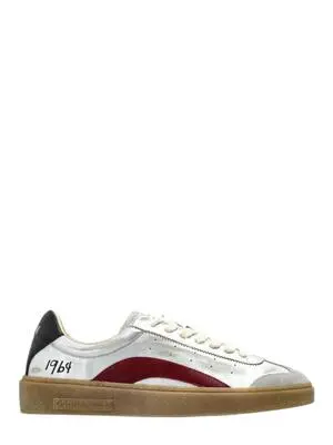 Dsquared2 Metallic Leather Sneakers - Silver