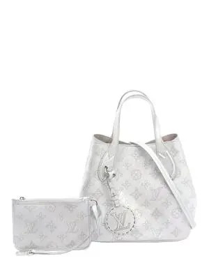 LOUIS VUITTON Monogram Mahina Blossom Pm Satchel - Silver