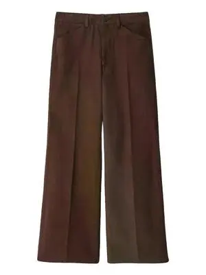 LEMAIRE Flared Five-pocket Pants In Heavy Garment-dyed Broken Twill - Brown