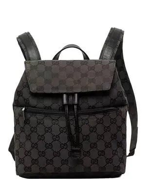 Gucci Gg Canvas Backpack - Black