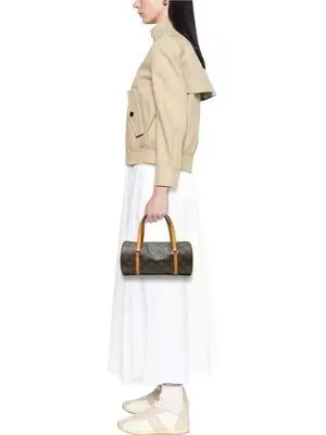 LOUIS VUITTON Monogram Papillon 28 Handbag - Brown