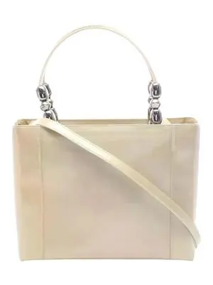Dior 20th Century Patent Malice Pearl Satchel - Neutrals