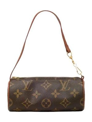 LOUIS VUITTON Monogram Canvas Papillon Pochette Handbag - Brown