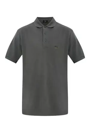 Etro Embroidered-logo Polo Shirt - Grey