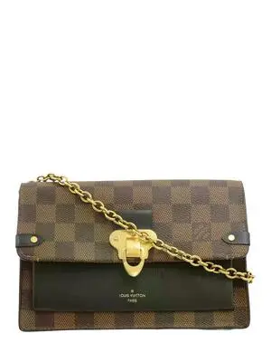 LOUIS VUITTON Louis Vuitton Damier Ebene Vavin Wallet On Chain Crossbody Bag Black