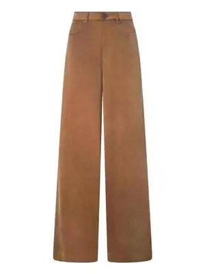 PINKO PINKO Wide-Leg Logo-Embroidered Trousers