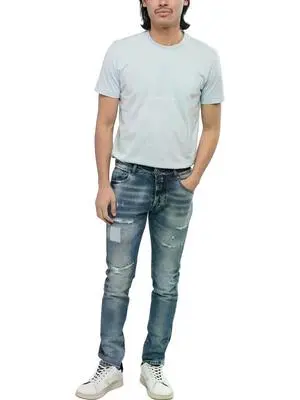 John Richmond Distressed Effect Jeans - Blue