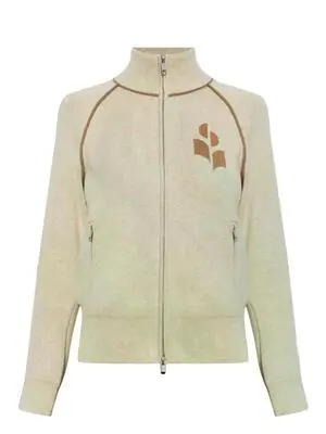 MARANT ETOILE Lanya Zip-up Knit Cardigan - Neutrals