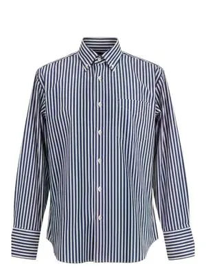 Black Label Striped Button-down Shirt - Blue