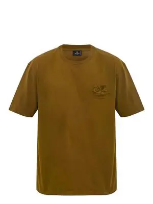 Etro Pegasus-embossed T-shirt - Brown