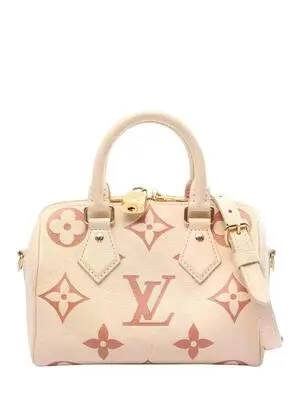 LOUIS VUITTON Louis Vuitton Bicolor Monogram Giant Empreinte Speedy Bandouliere 20 Satchel Neutrals