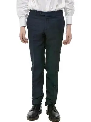 Corneliani Tailored Trousers With Pressed Crease - Blue