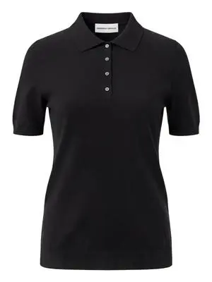 EMERSON RENALDI Short Sleeve Polo Shirt - Black