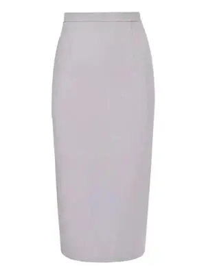 Roland Mouret Crepe Midi Skirt - Grey
