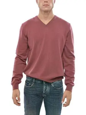Malo V-neck Cashmere Sweater - Red