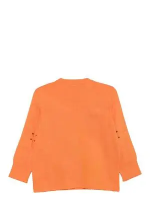 Moschino Embellished Crew Neck Sweater - Orange