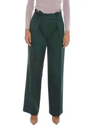 SUPER BLOND Pleated Buckle-fastening Trousers - Green