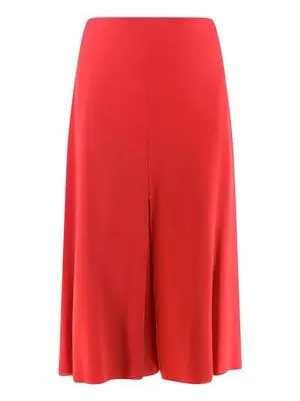 Valentino Garavani Front Slit Midi Skirt - Red