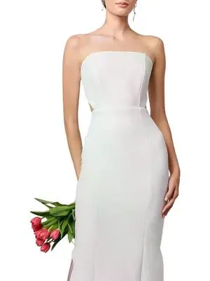 WILLA Marla Strapless Maxi Dress - White
