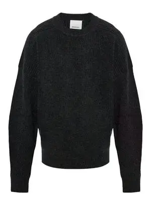 MARANT Ribbed Knit Crew Neck Sweater - Grey