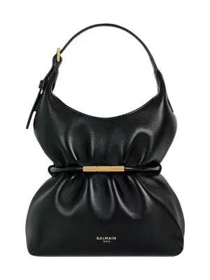 Balmain Sphynx Mini Bag In Smooth Leather - Black