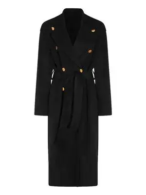 Alberta Ferretti Belted Double-breasted Coat - Black