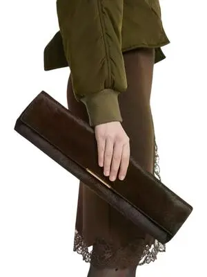 BALMAIN Long Clutch Bag In Pony-effect Leather