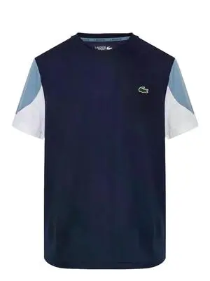 Lacoste Logo-patch Panelled T-shirt - Blue
