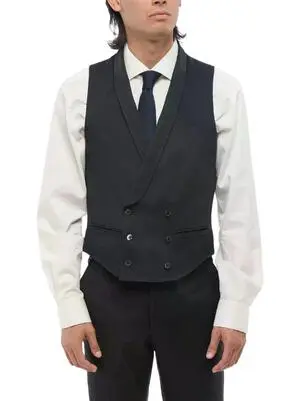 Corneliani Double-breasted Waistcoat - Black