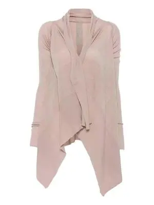 Rick Owens Draped Asymmetric Hem Cardigan - Neutrals
