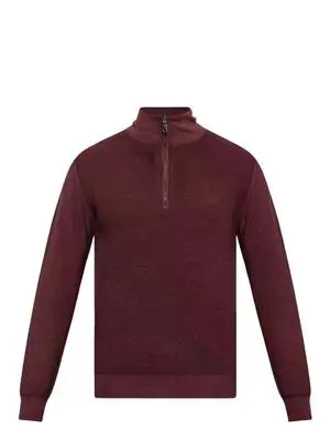 Etro Quarter-zip Wool Sweater - Red
