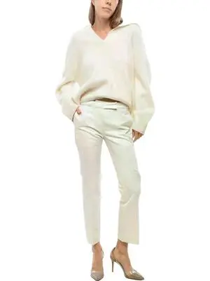 SA SU PHI Angela Tailored Cropped Trousers - White