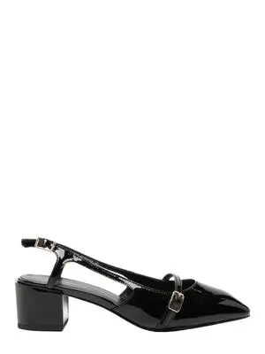 SERGIO MORETTI FIRENZE Slingback Pumps With Buckle Fastening - Black