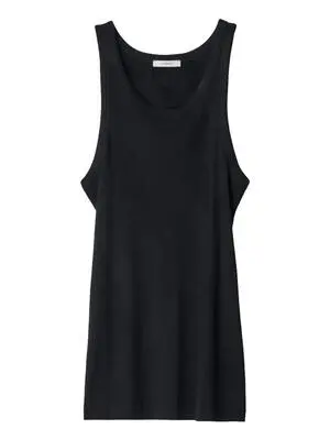 LEMAIRE Tank Top In Ribbed Jersey - Black