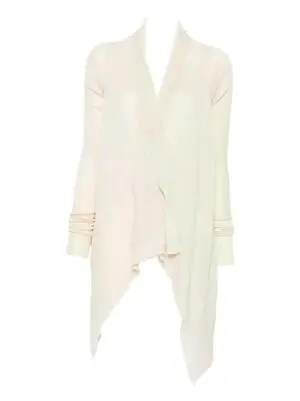 Rick Owens Asymmetric Draped Cardigan - Neutrals