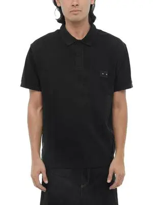 Neil Barrett Piercing-detail Polo Shirt - Black