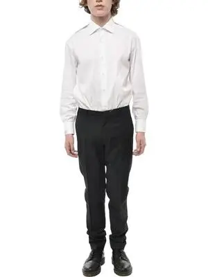 Corneliani Wool Belt-loop Tailored Trousers - Blue