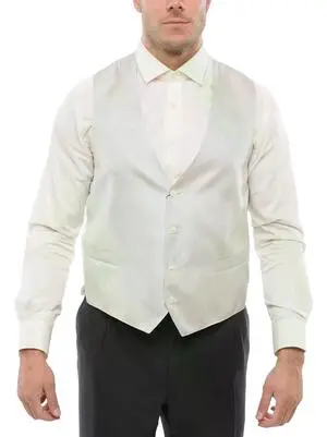 Corneliani Silk Micro-patterned Waistcoat - Grey