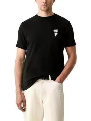 Karl Lagerfeld Logo-print Crew-neck T-shirt - Black