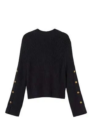 TWINSET Jumper With Metal Button Detailing - Blue