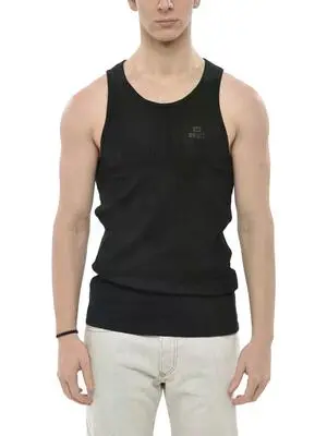 DIESEL® Ribbed Logo-print Tank Top - Black